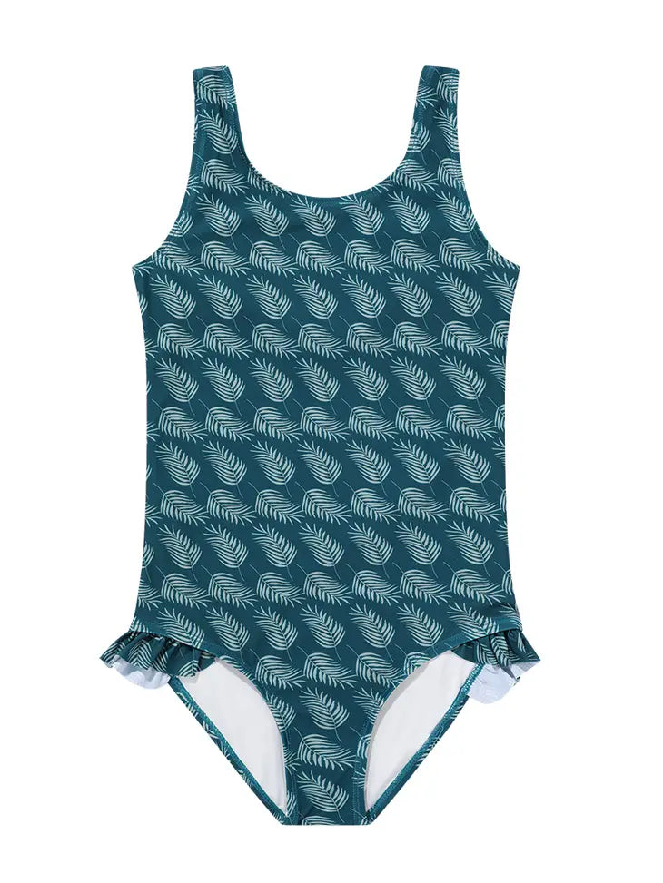 Palms in Paradise One Piece Girls Swimsuit – Tots & Co